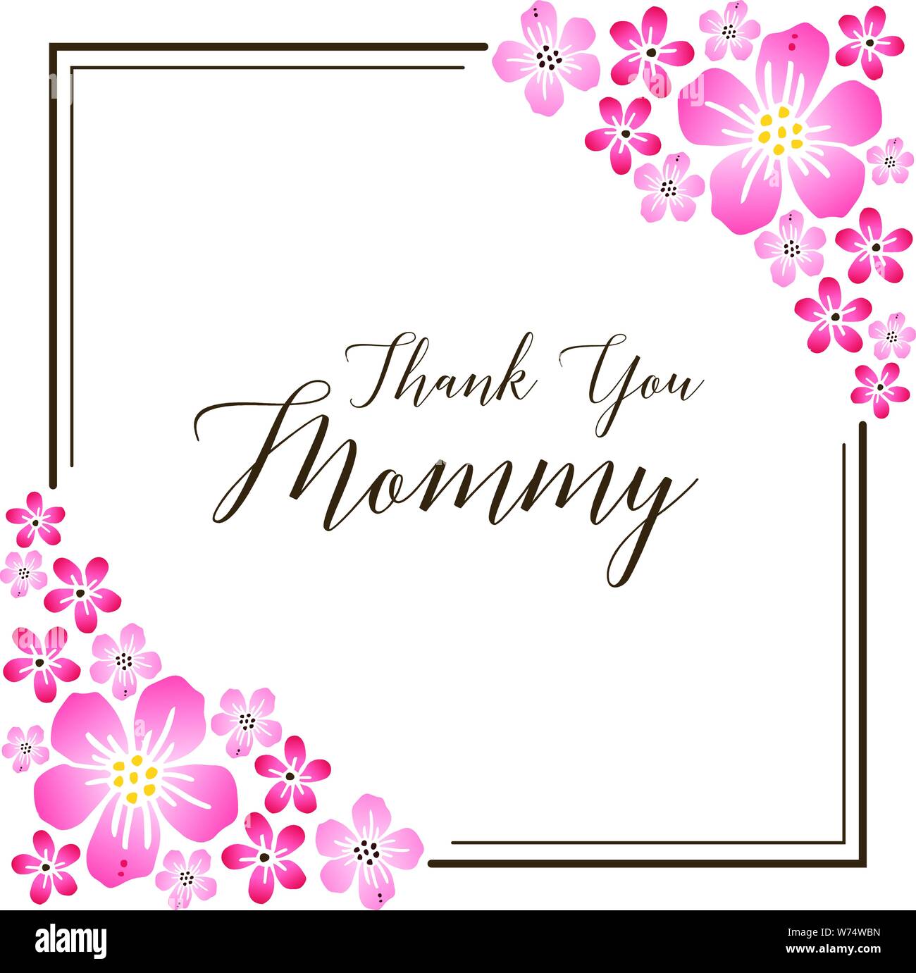 Border frame nature theme illustration Banque d'images vectorielles - Alamy