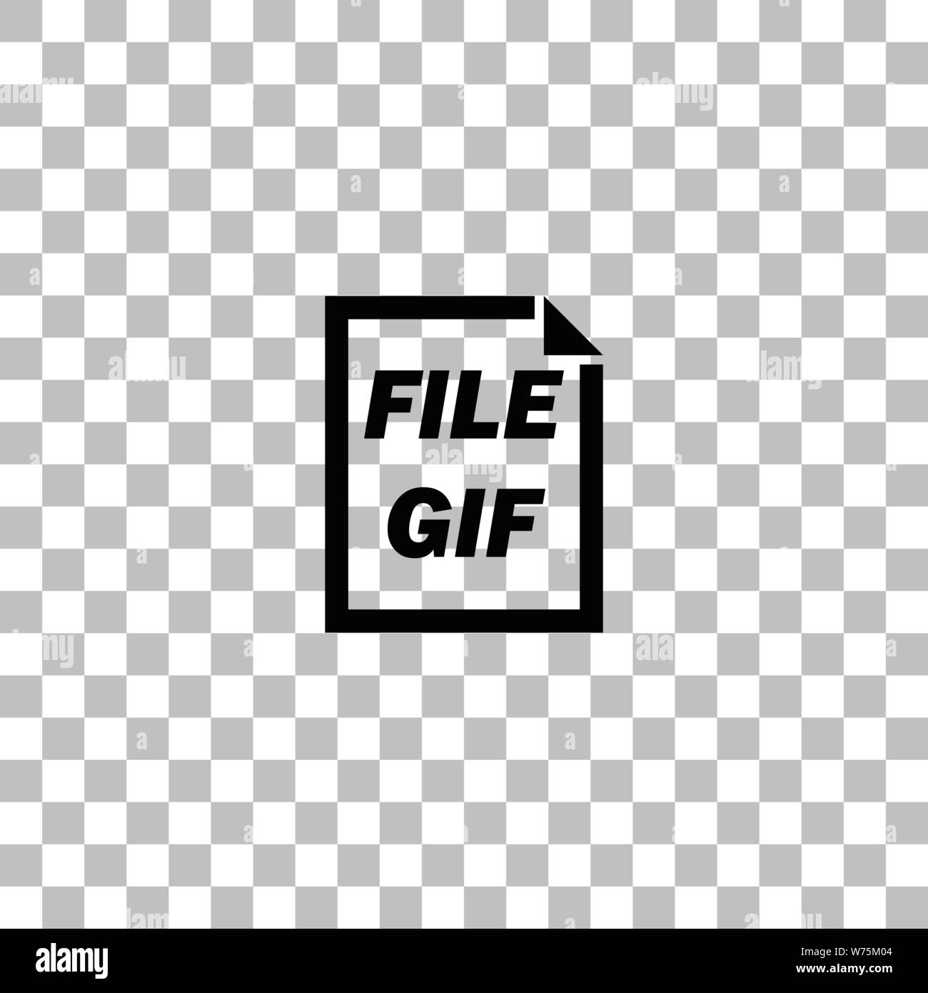 Fichier GIF. Icône plat noir sur fond transparent. Les pictogrammes ...