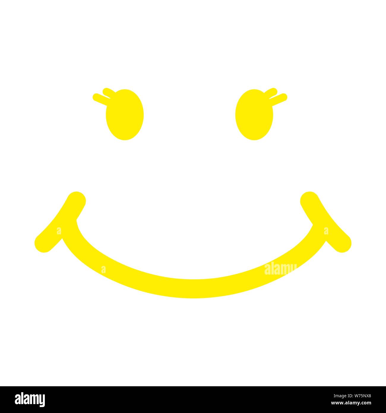 Modèle vecteur icône sourire. Smile logo sur fond blanc. télévision ...