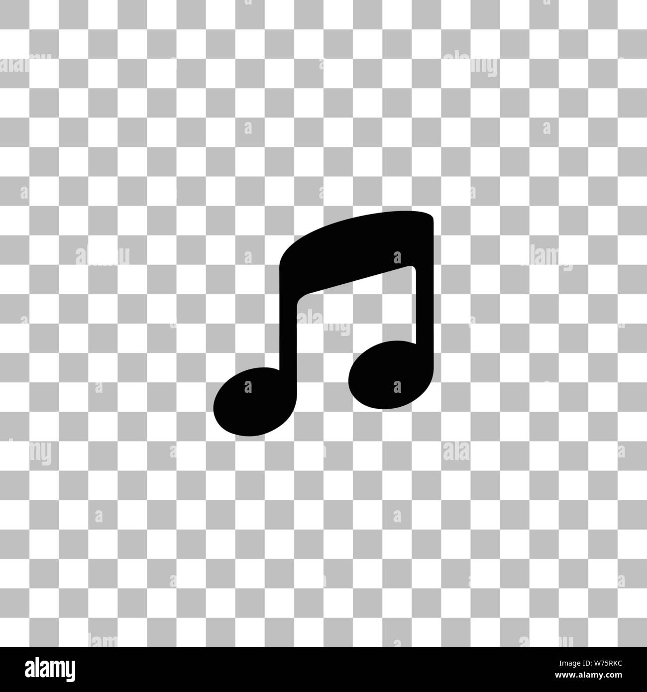 La musique. Icône plat noir sur fond transparent. Les pictogrammes pour ...