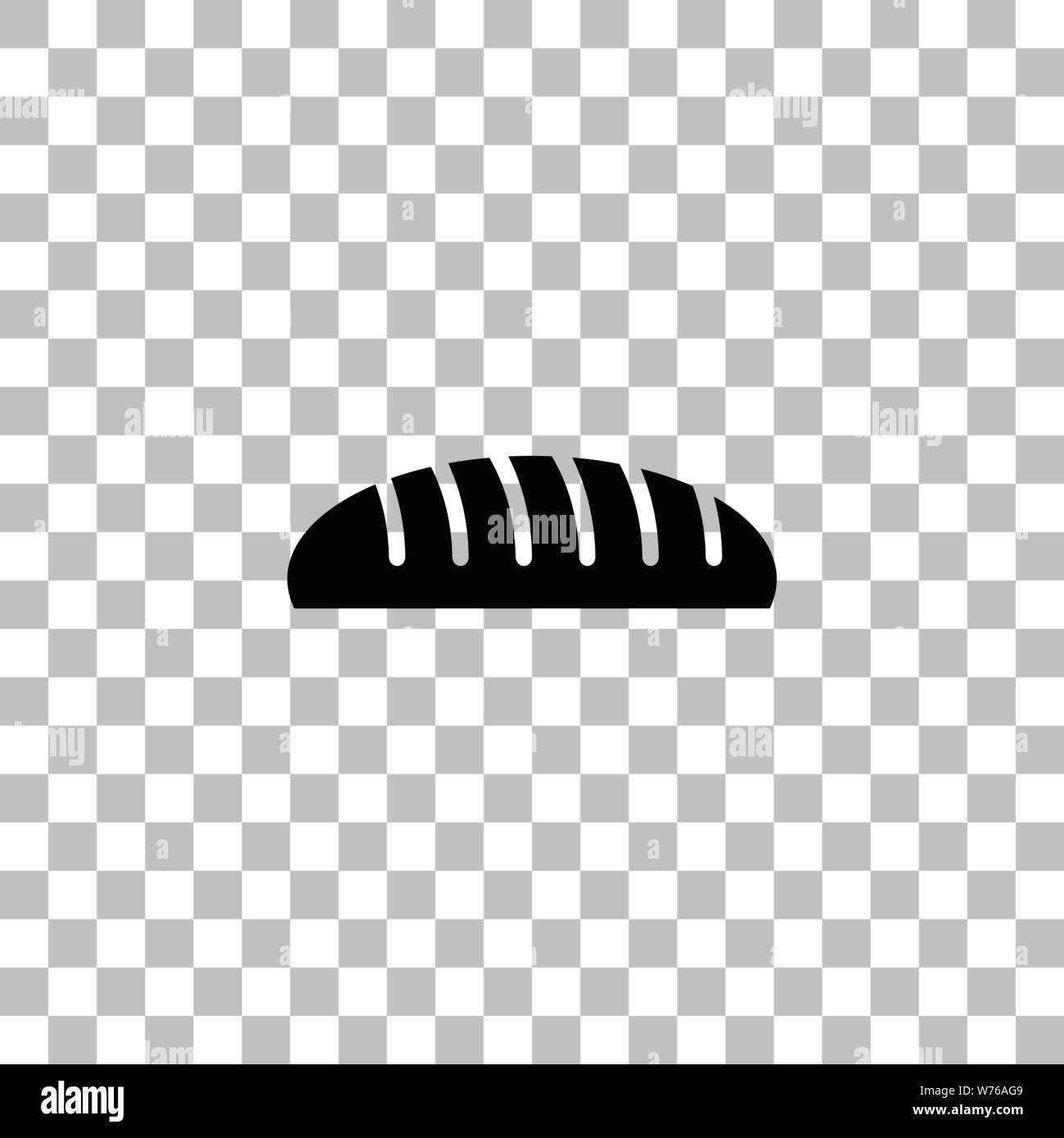 Du pain. Icône plat noir sur fond transparent. Les pictogrammes pour ...