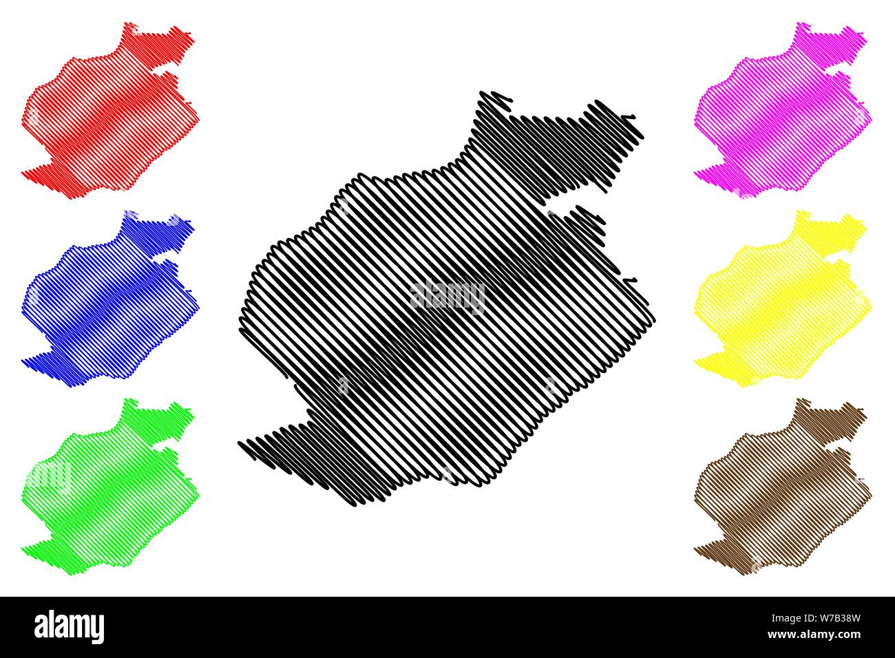 Harare Province métropolitaine (République du Zimbabwe, les provinces du Zimbabwe) map vector ...