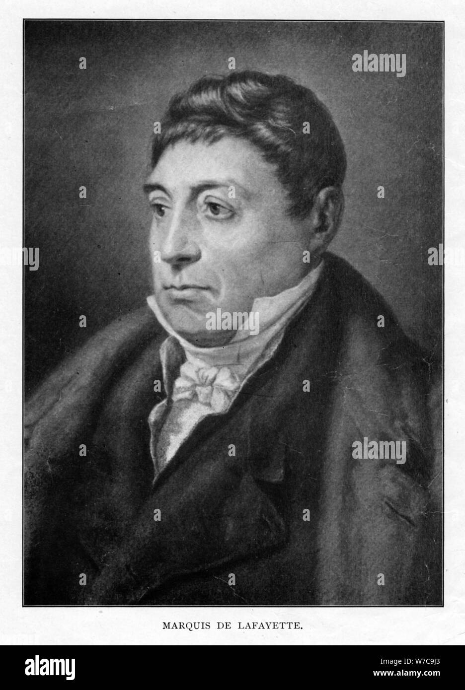 Marquis De Lafayette Gilbert Du Motier Banque d'images noir et blanc ...
