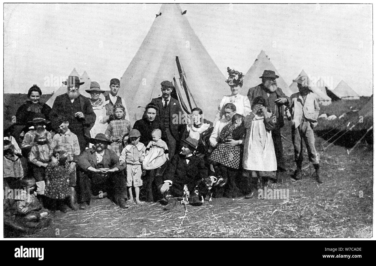 Les familles boers dans un camp de concentration à Eshowe, Zululand, 2e ...