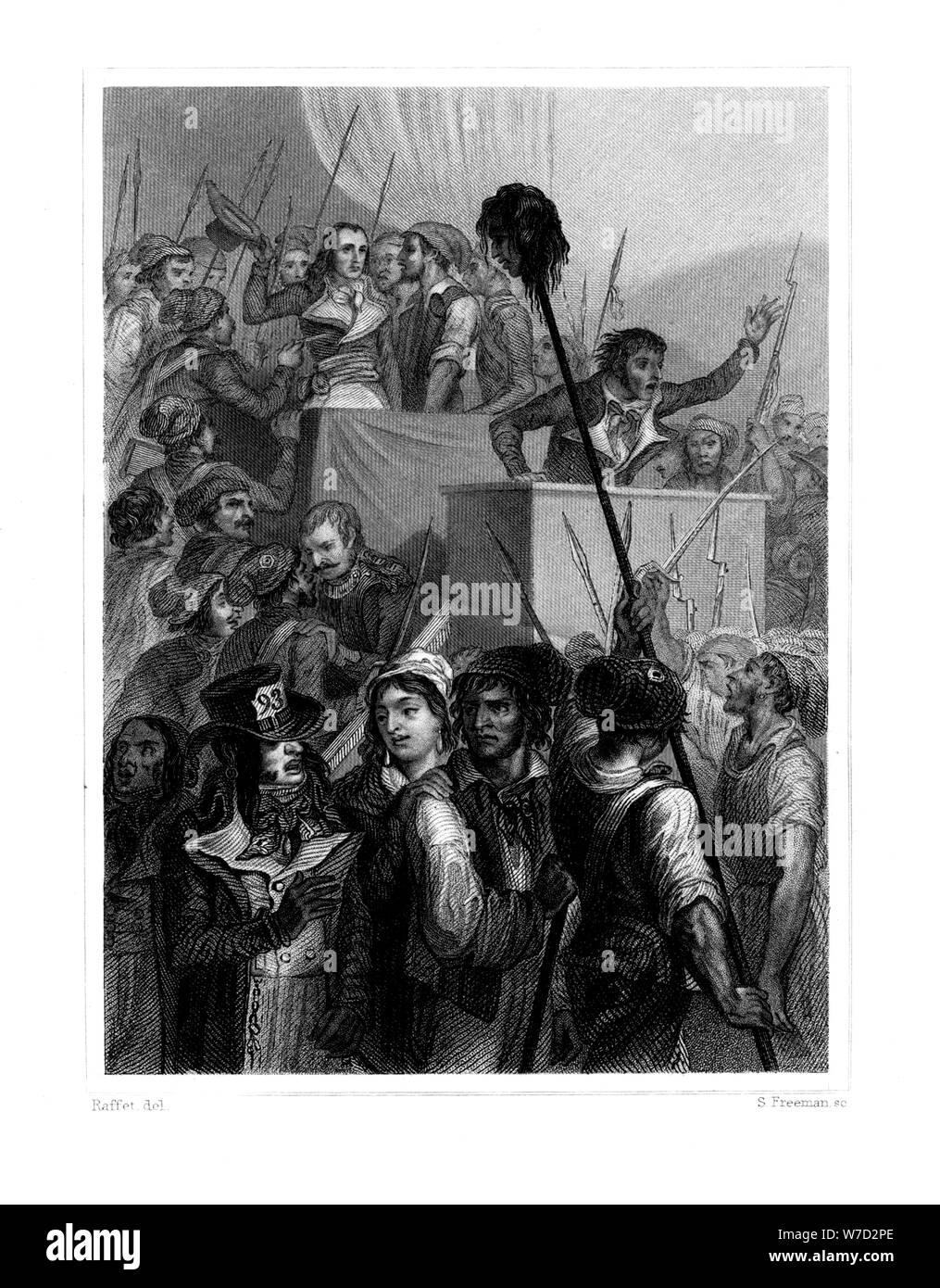 Guillotine execution Banque d'images noir et blanc - Alamy