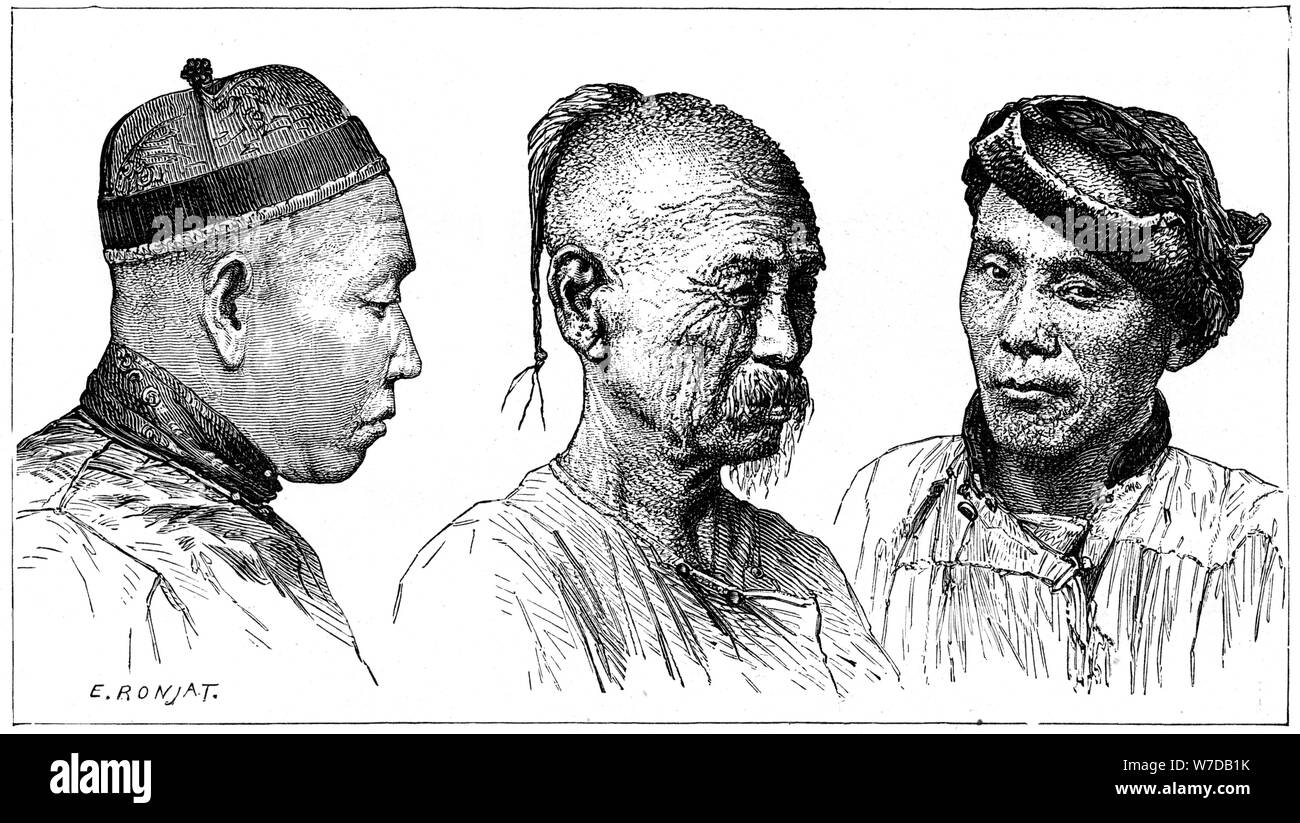 Estampa chinoise ancienne Banque d'images noir et blanc - Alamy