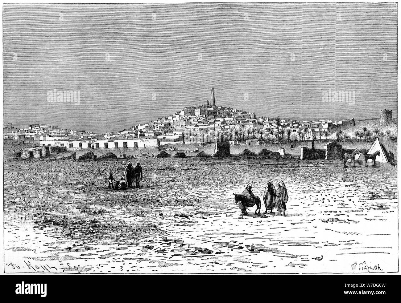 Ghardaia algeria Banque d'images noir et blanc - Alamy