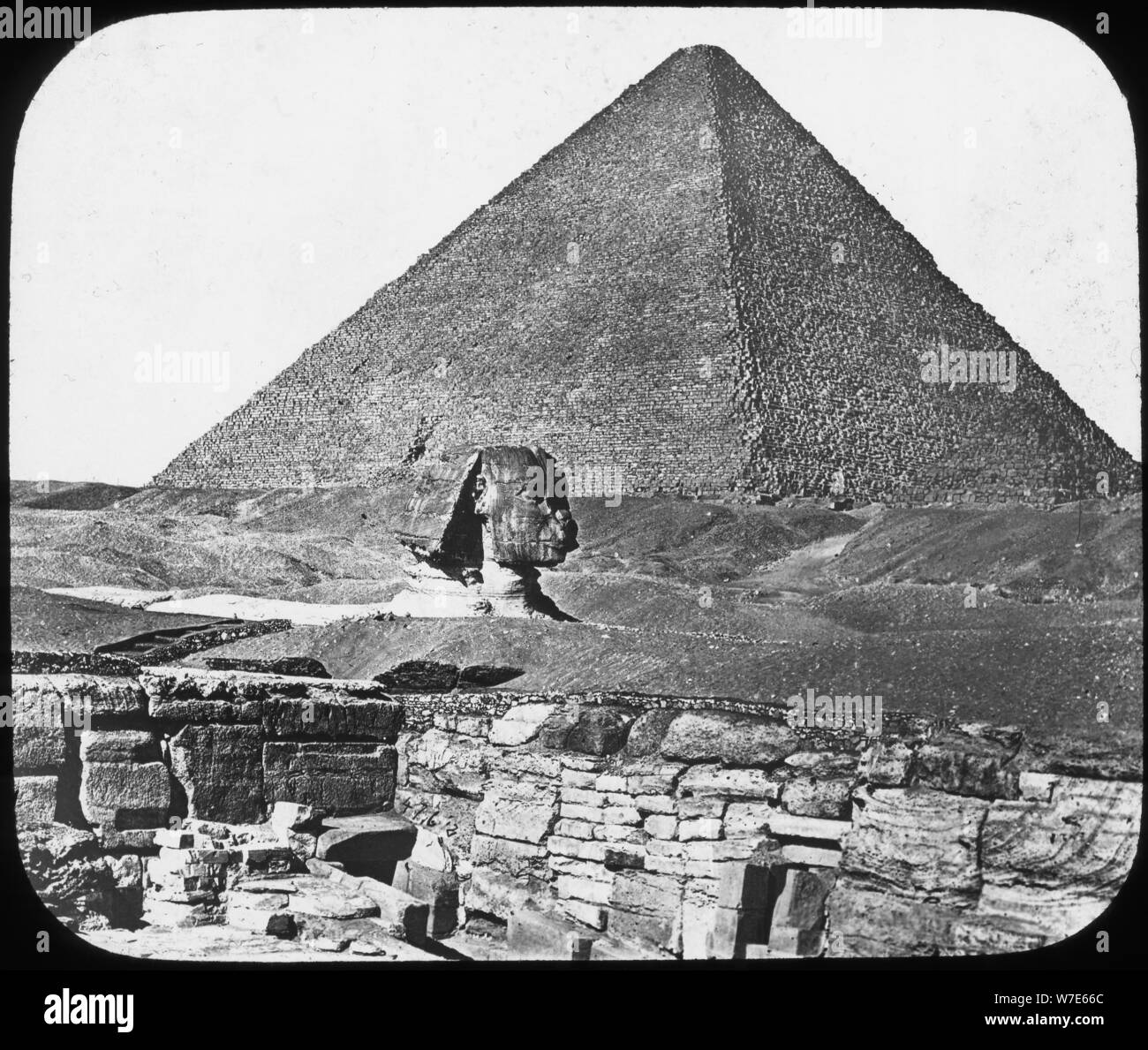 Grand sphinx gizeh pyramides egypte Banque d'images noir et blanc - Alamy