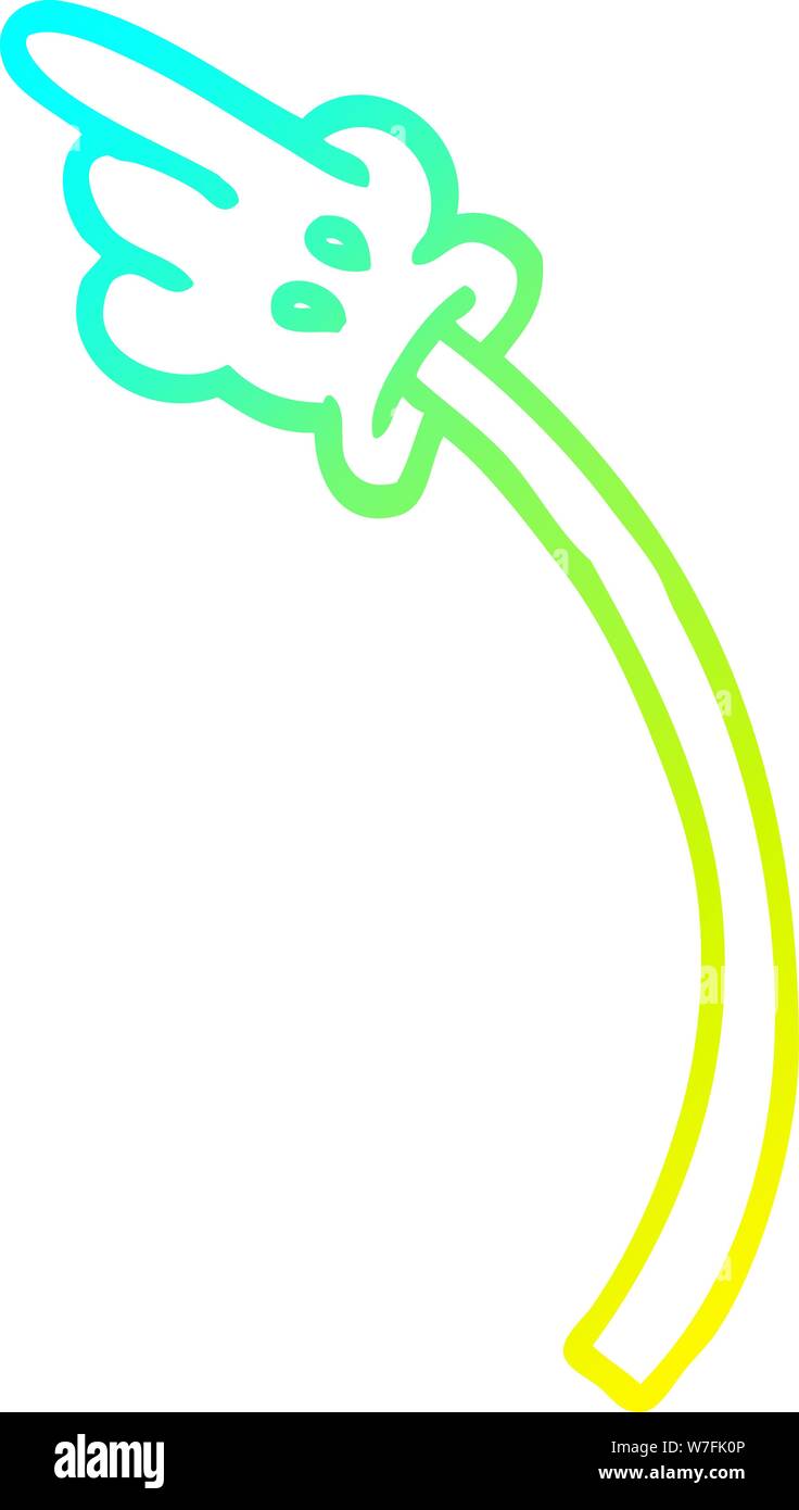 Ligne de gradient froid dessin d'une caricature les gestes de la main ...