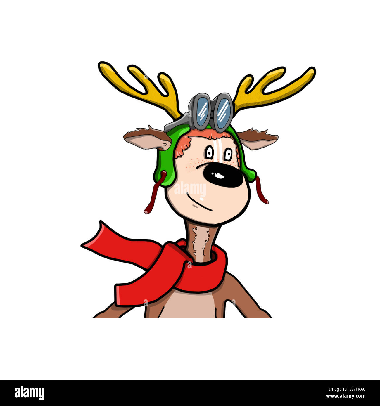 Dessin renne de noel rigolo Banque de photographies et d’images à haute ...