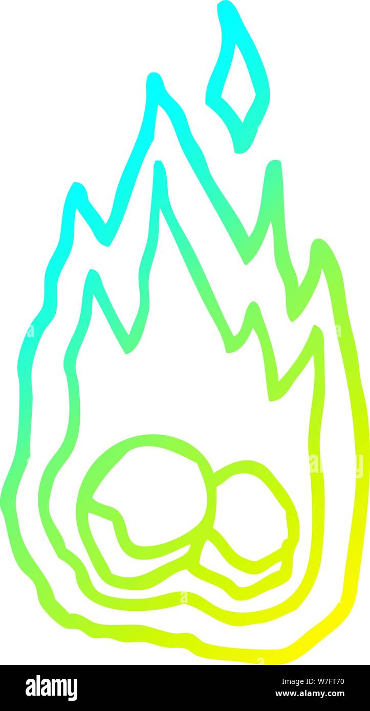 Ligne de gradient froid dessin d'une caricature des charbons Image ...