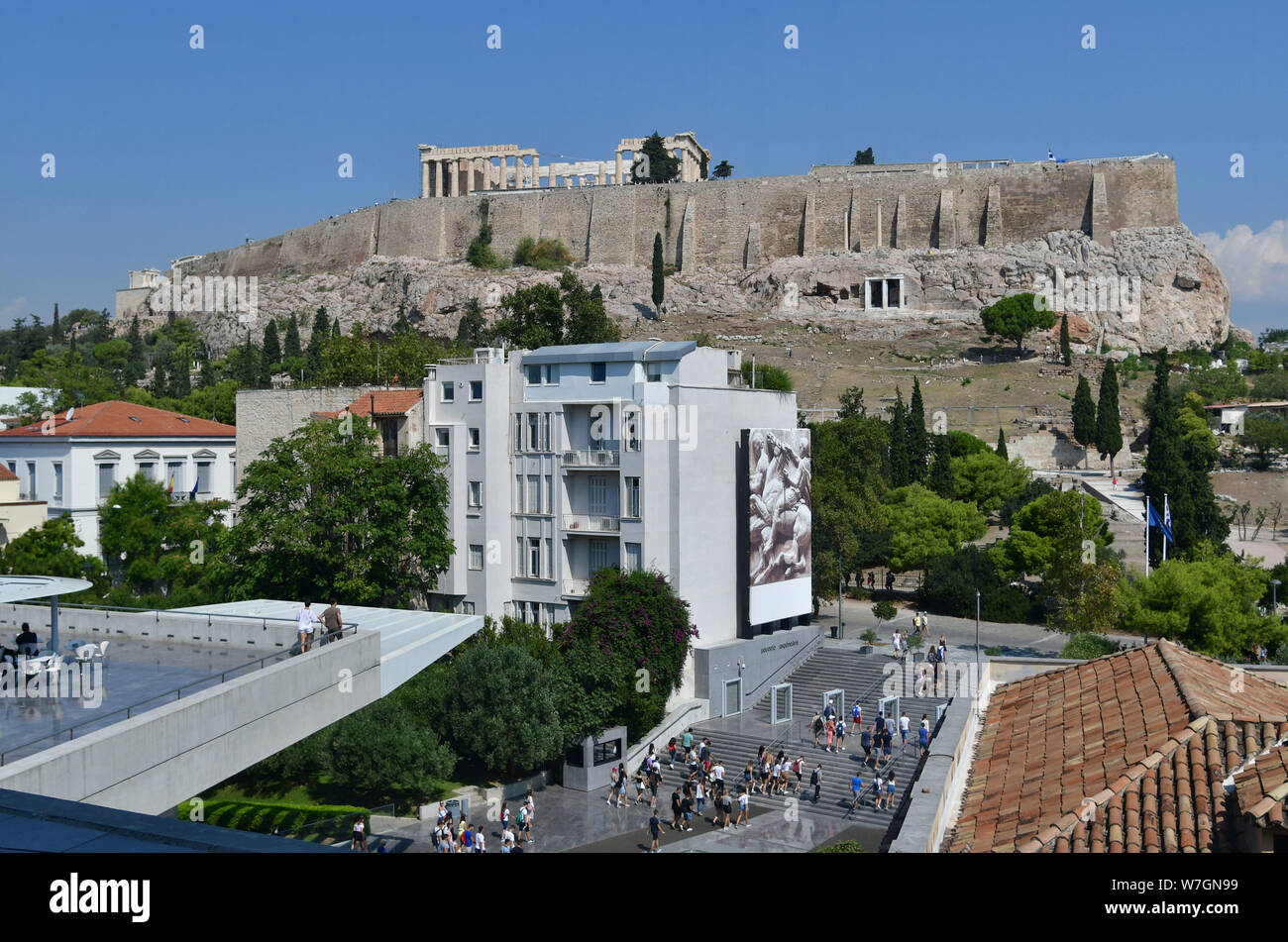 Grèce, Athènes : Le Musée de l'Acropole, conçu par Bernard Tschumi ...