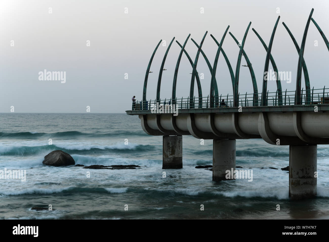 Durban, le KwaZulu-Natal, Afrique du Sud, les gens sur la jetée ...