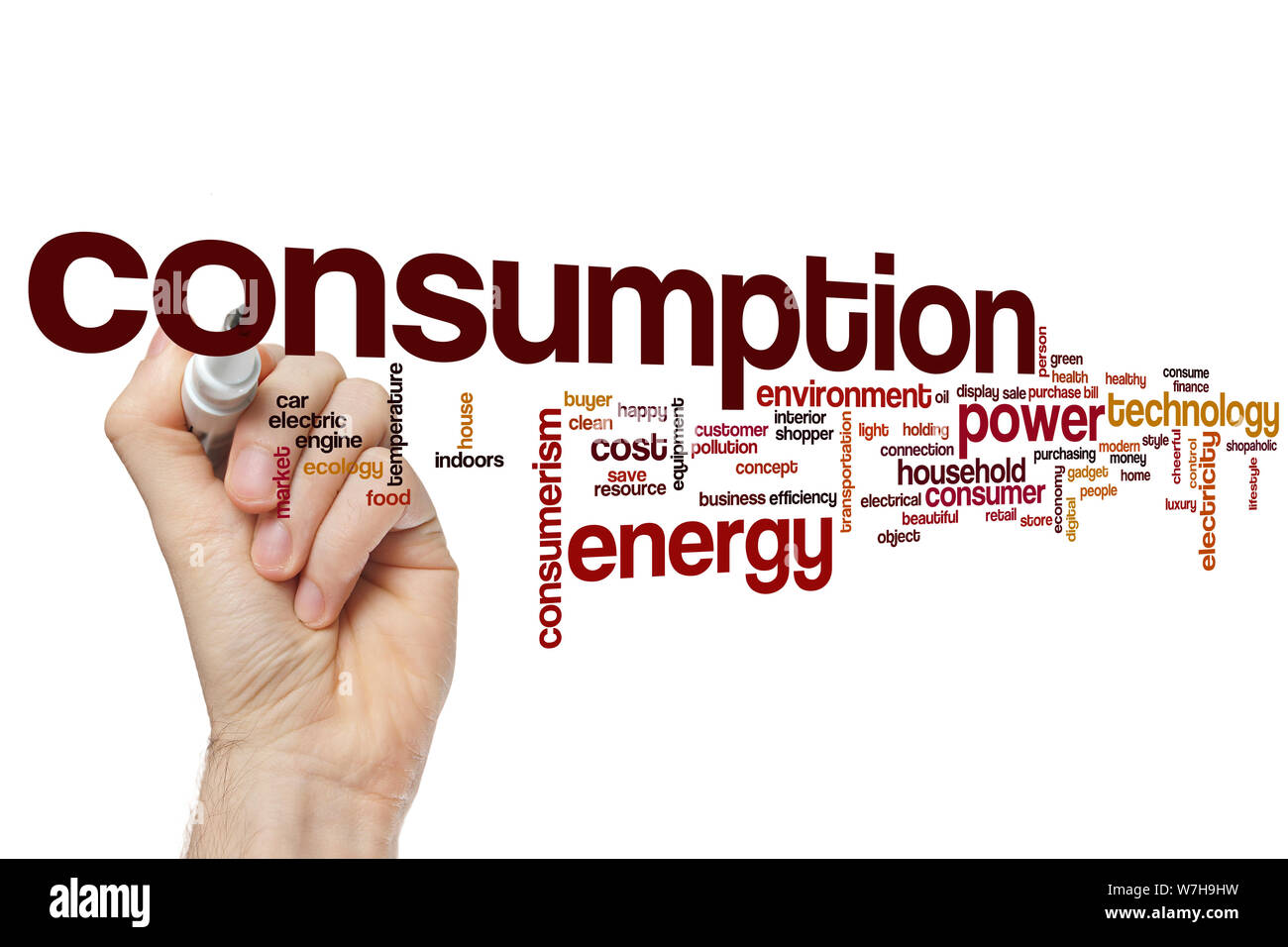 Consumerism word cloud concept retail Banque de photographies et d ...