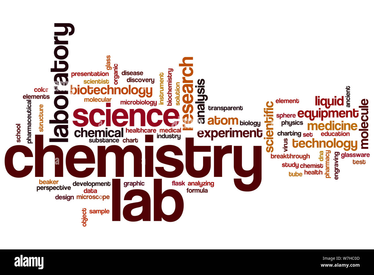 Nuage de mot physique chimie Banque de photographies et d’images à ...