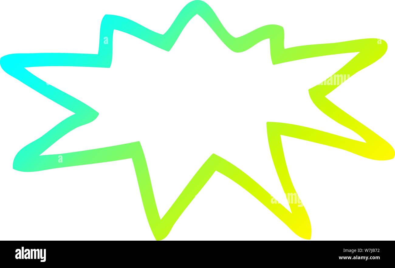Ligne de gradient froid d'une caricature dessin symbole d'explosion ...