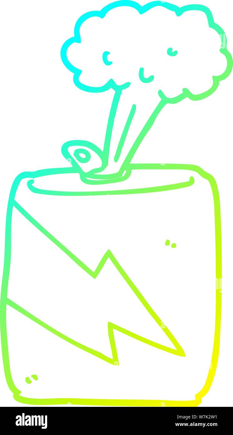 Ligne de gradient froid dessin d'une caricature de soda Image ...