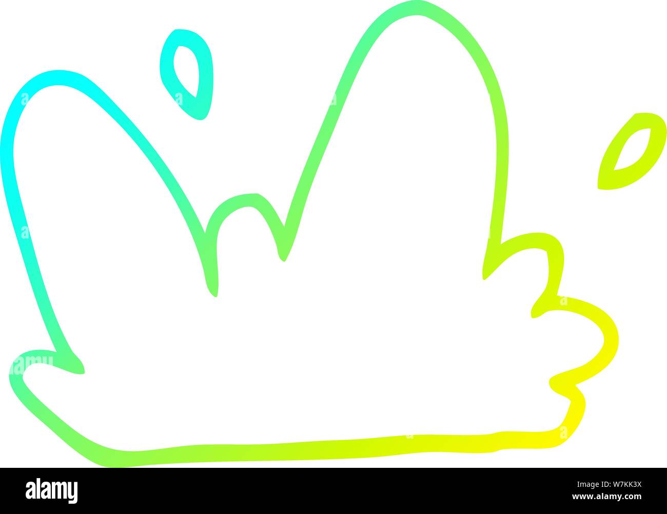 Ligne de gradient froid dessin d'une caricature splat boue Image ...