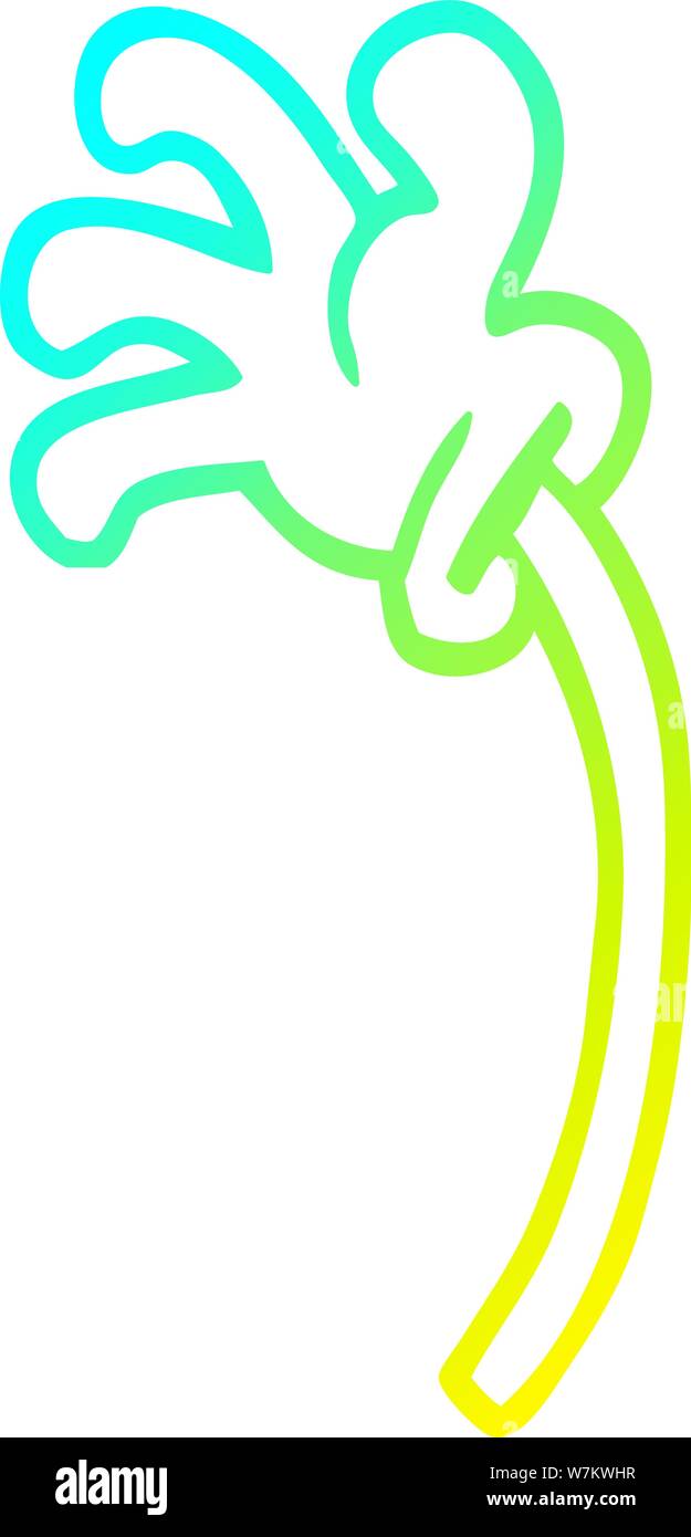 Ligne de gradient froid dessin d'une caricature les gestes de la main ...