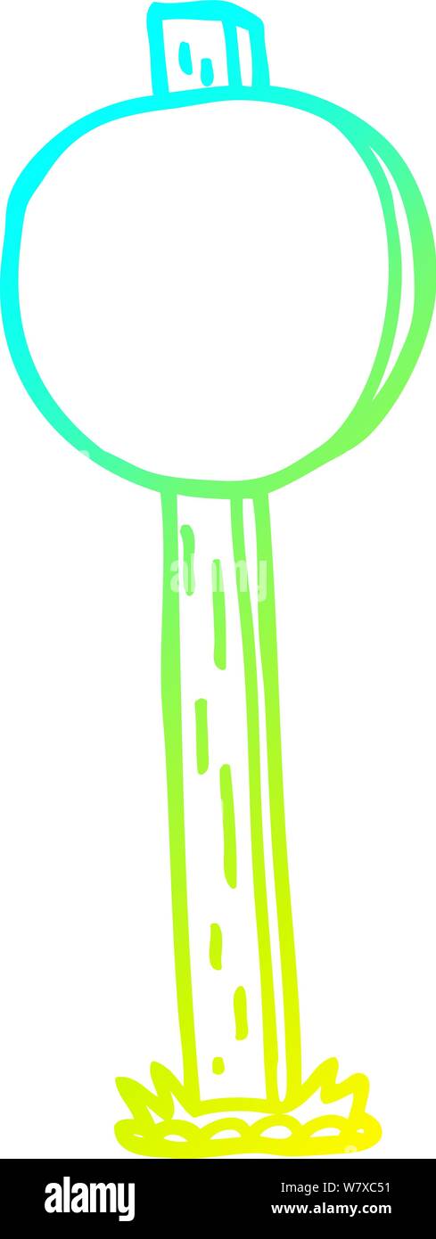 Ligne de gradient froid dessin d'une caricature sign post Image ...
