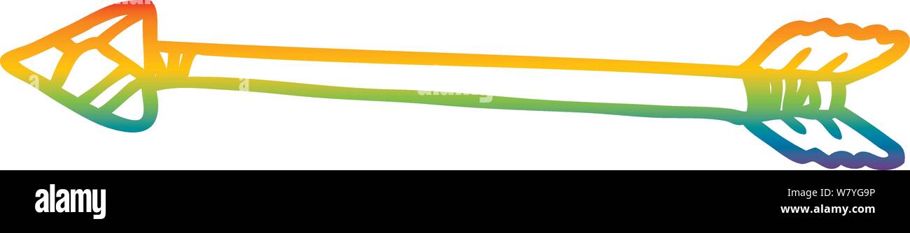 La ligne de gradient dessin d'une flèche de dessin animé Image ...