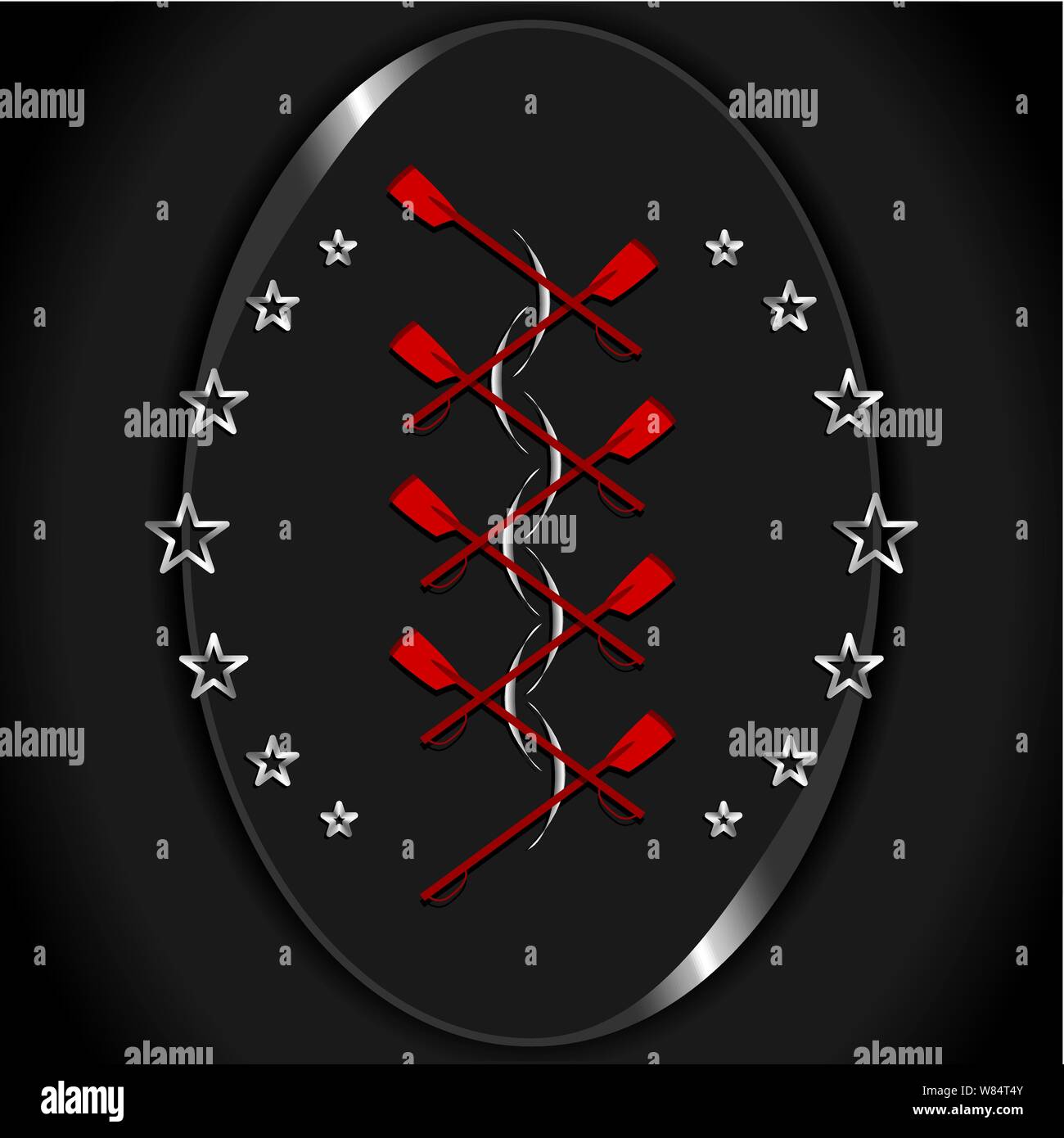 L'emblème ou le logo de l'aviron de vector image médaille Image ...