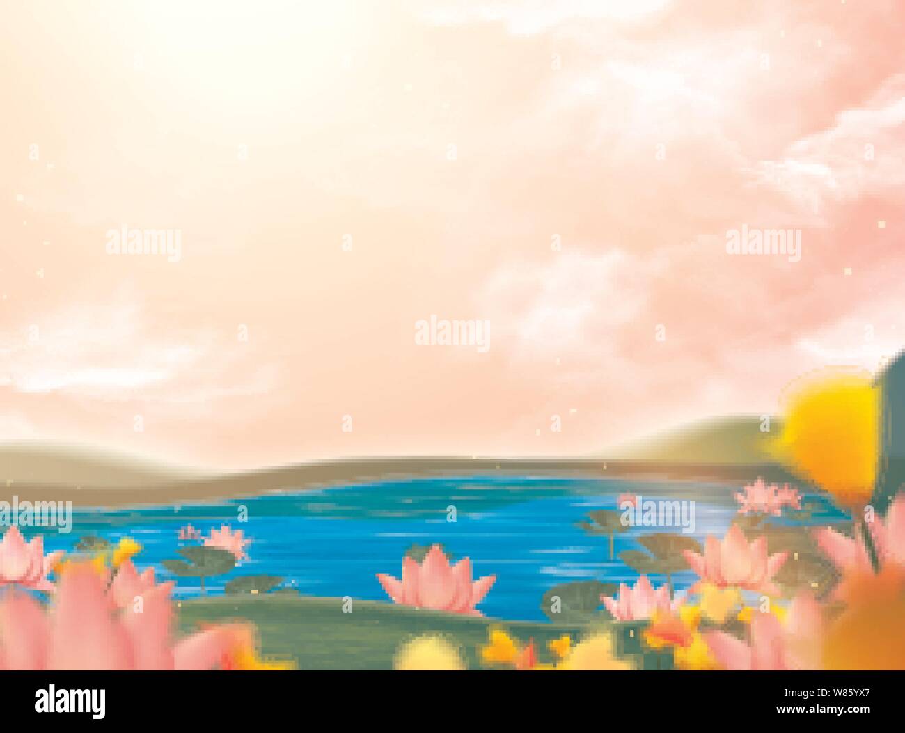 Pink lake Banque d'images vectorielles - Alamy