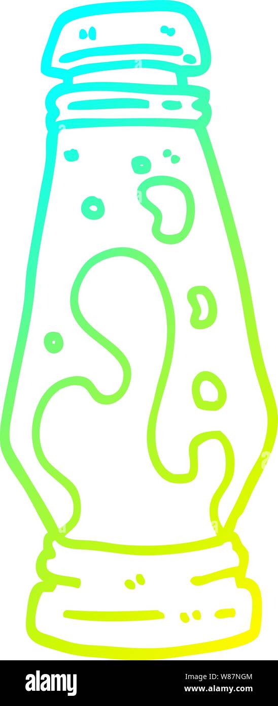 Ligne de gradient froid dessin d'une caricature lava lamp Image ...