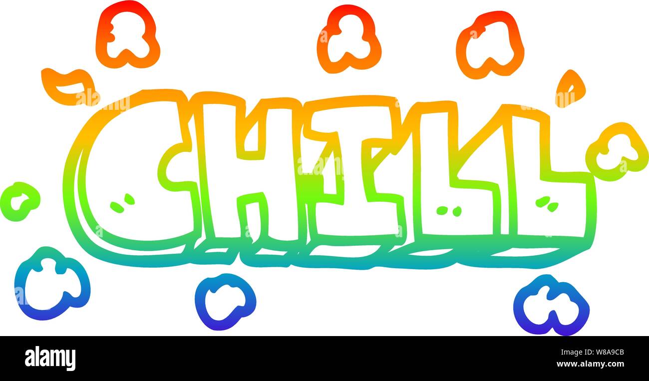 La ligne de gradient dimensions d'un dessin animé symbole chill Image ...