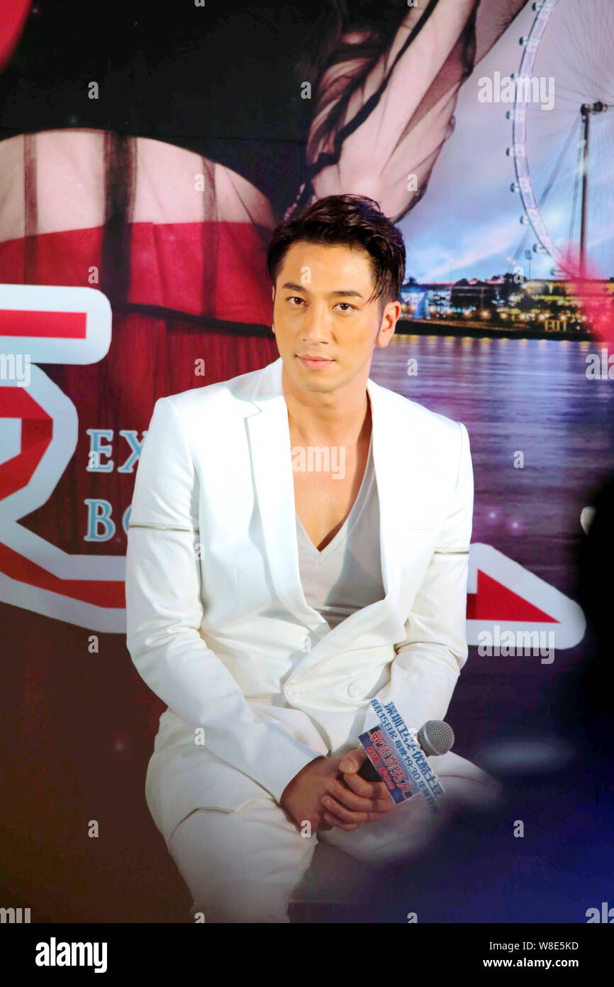 Hong Kong, chanteur et acteur Ron Ng Cheuk-hai assiste à une conférence ...