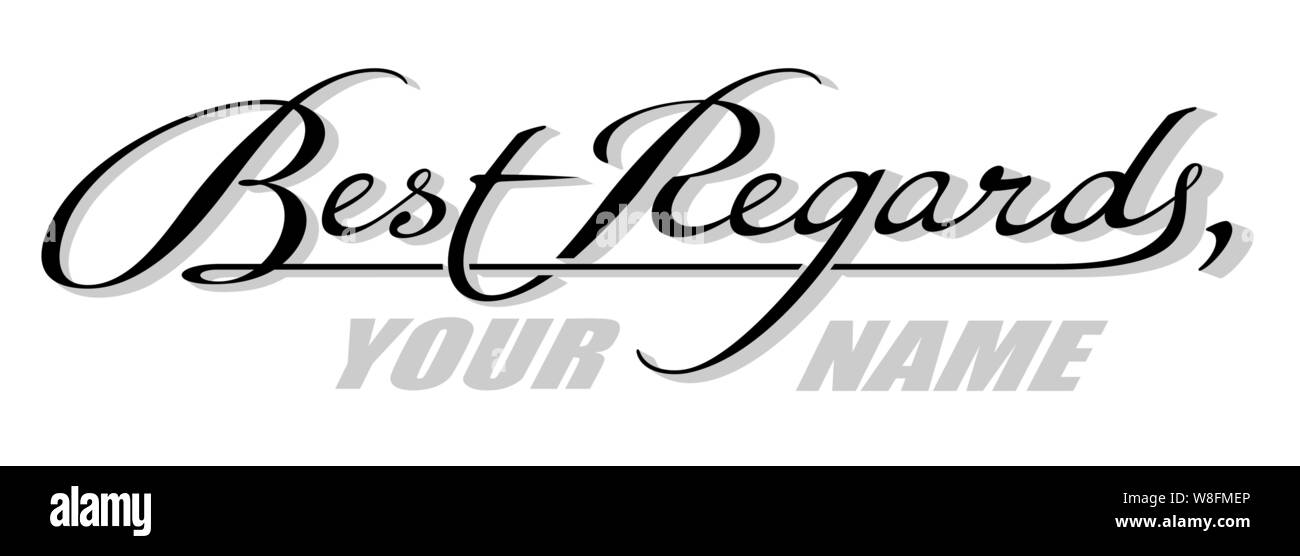 Souligner le texte manuscrit cordialement avec l'ombre. Lettrage ...