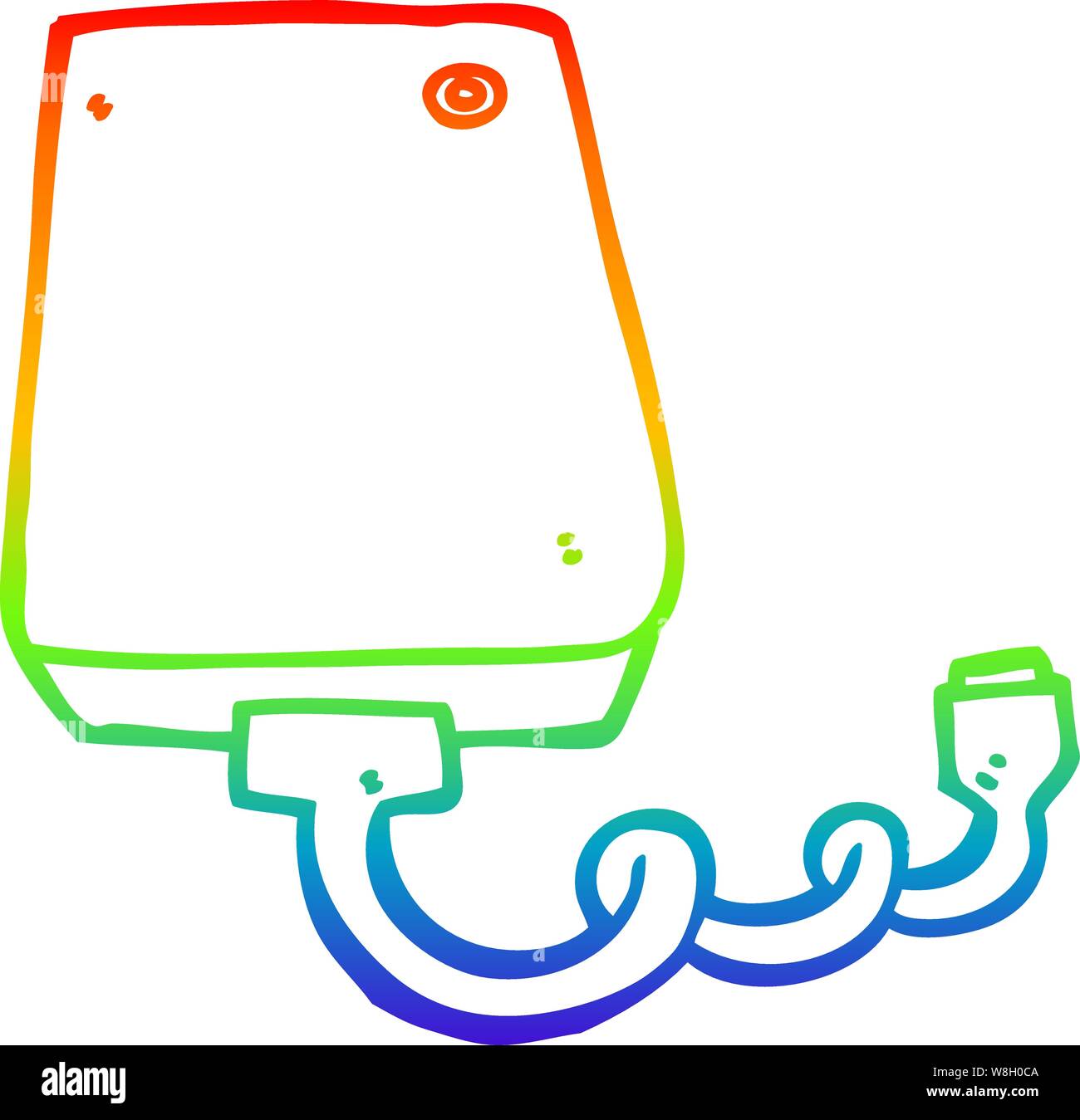 La ligne de gradient dessin d'un disque dur de dessin animé Image ...