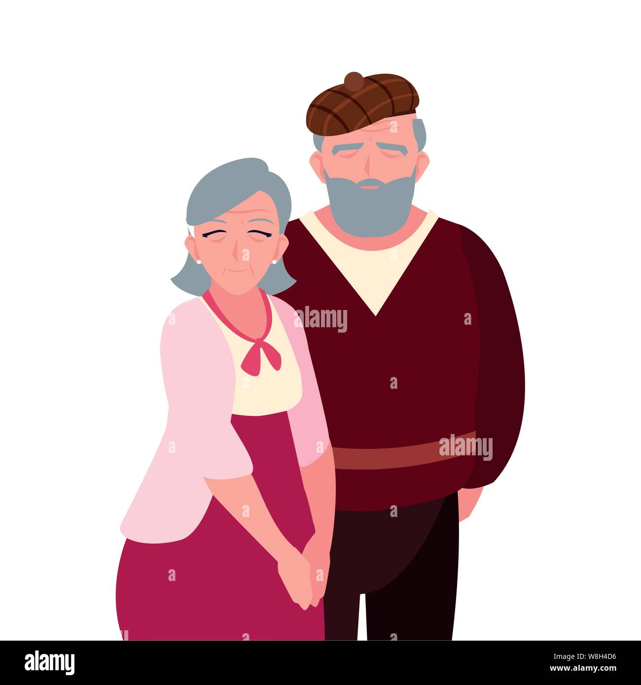 Journée des grands-parents heureux - couple adorable papi et mamie ...