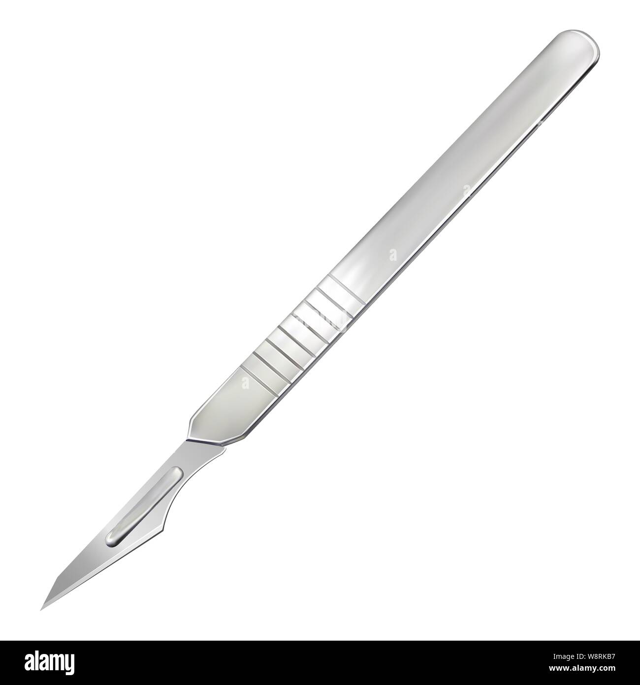 Avec un scalpel lame amovible. Instrument chirurgical manuel. La ...