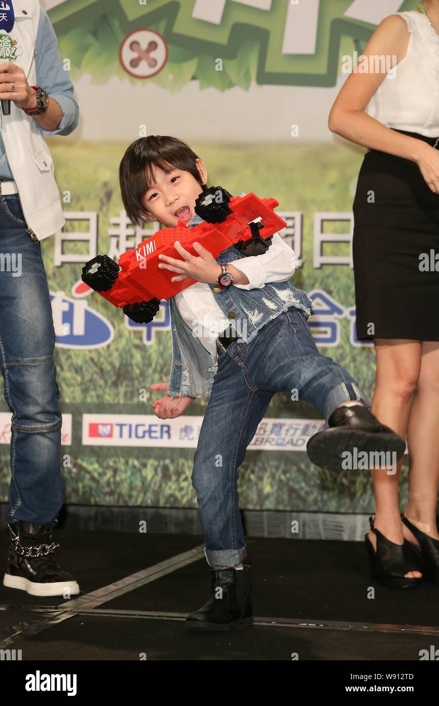 Kimi, le fils de l'acteur et chanteur taïwanais Jimmy Lin, pose au ...