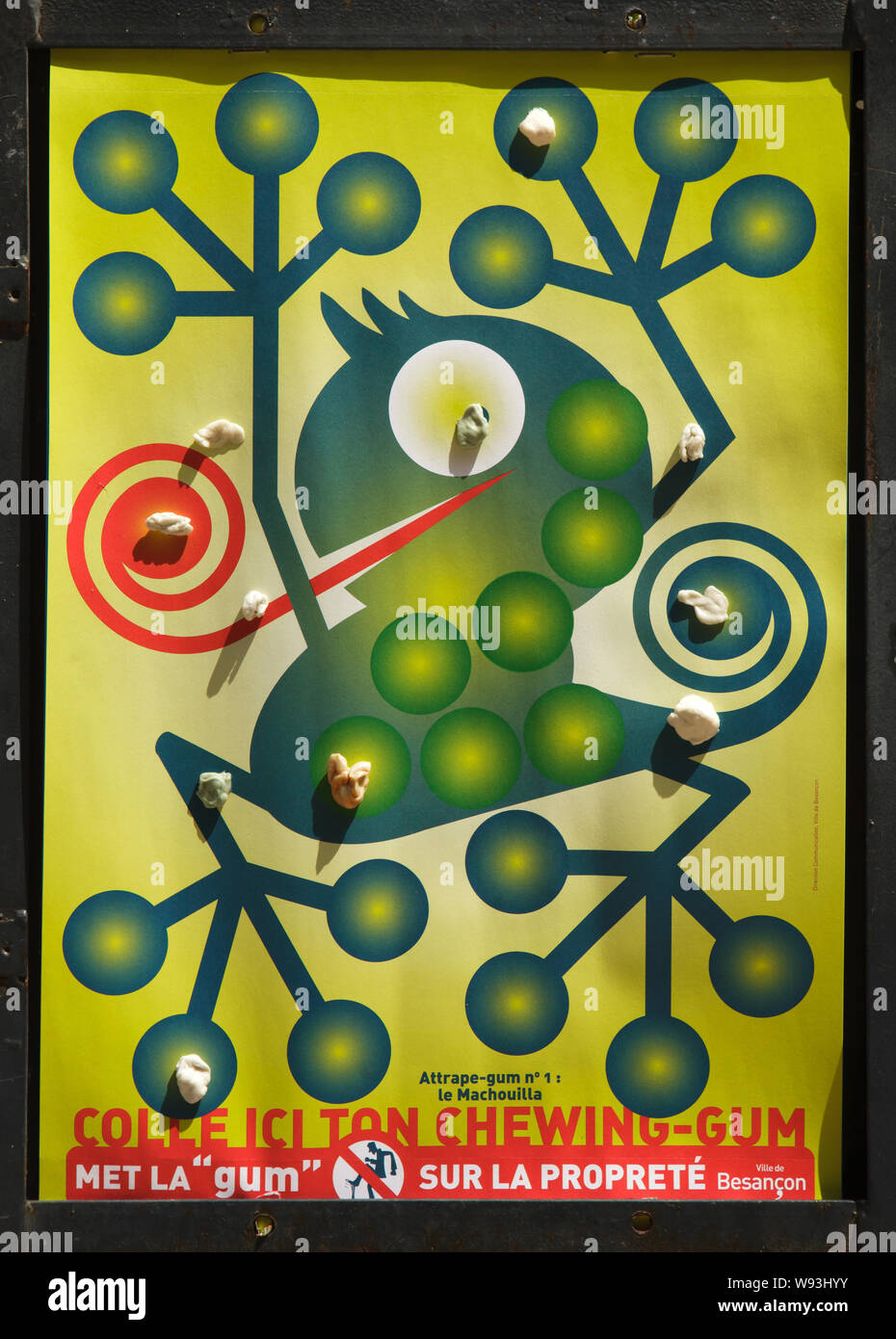 Affiche pour coller les chewing gum Banque de photographies et d’images ...