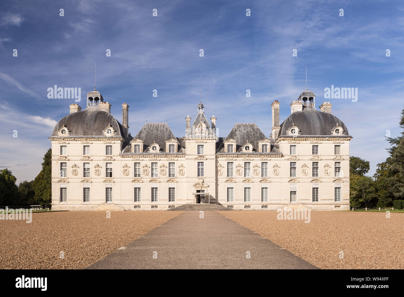 Château de Cheverny, dans la vallée de la Loire, France. Une partie des ...