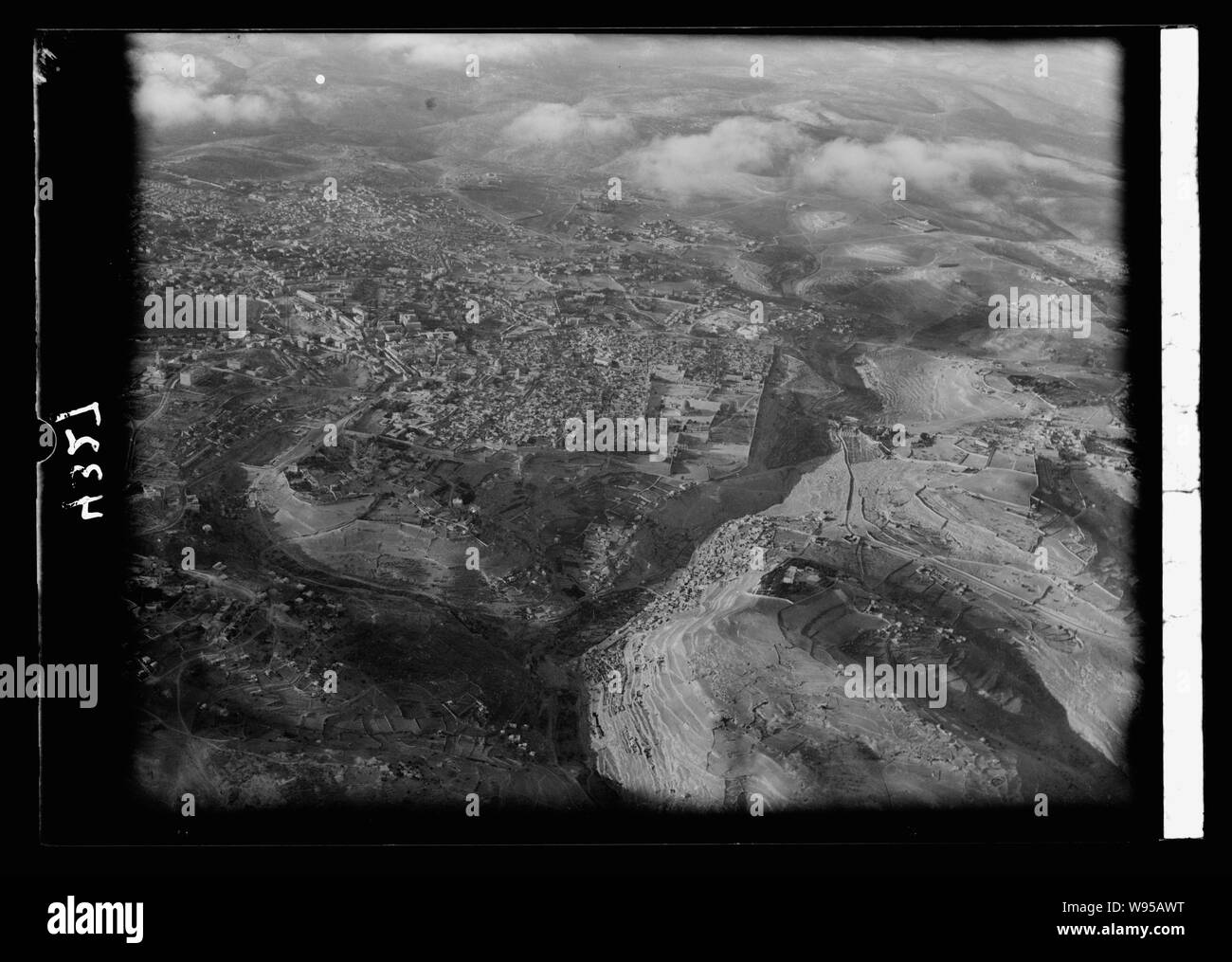 L'air vues de Palestine. Jérusalem, de l'air (la vieille ville ...