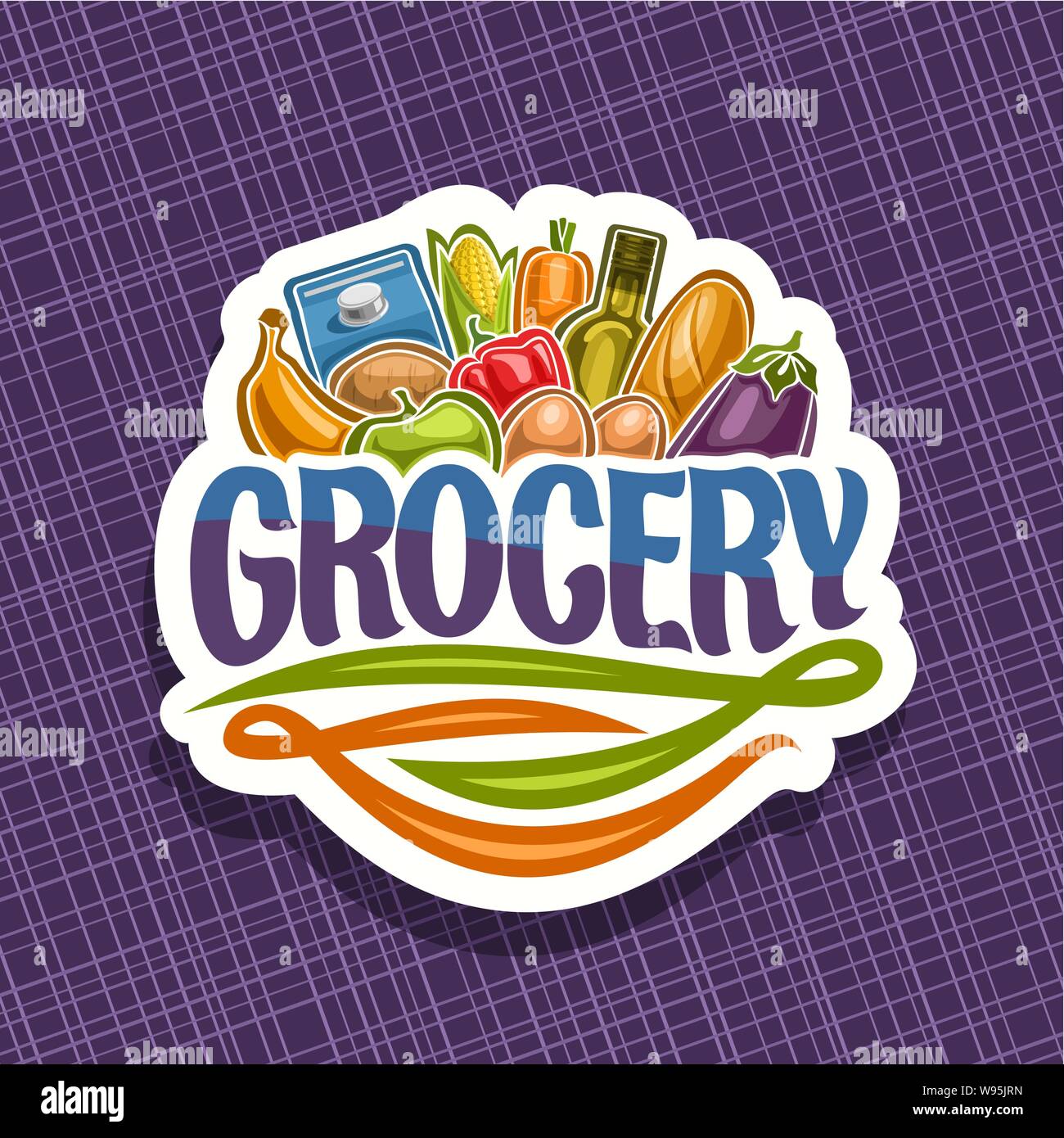 étiquette nutritionnelle de supermarché Banque d'images vectorielles ...