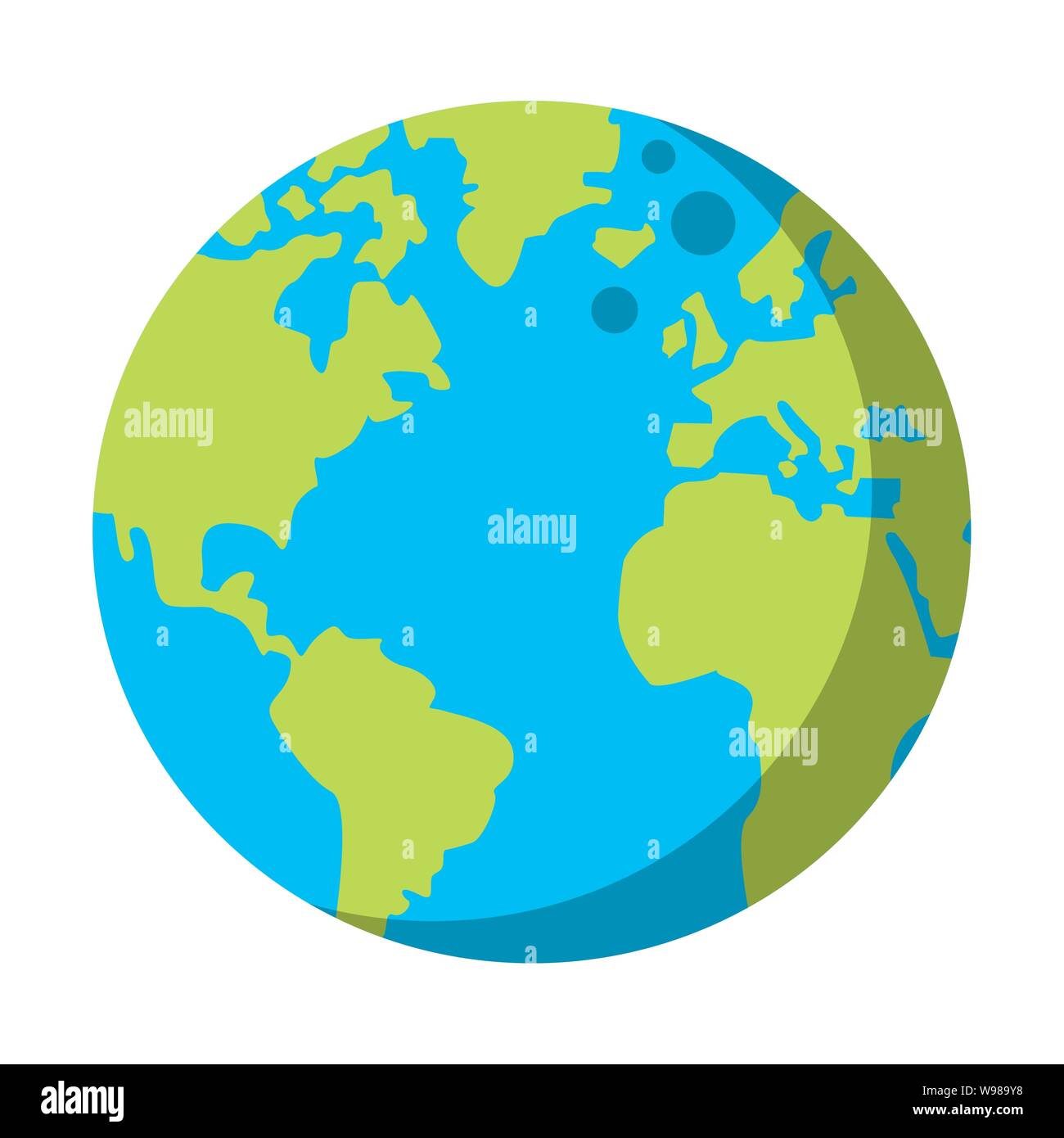 Carte du monde globe terrestre cartoon Image Vectorielle Stock - Alamy