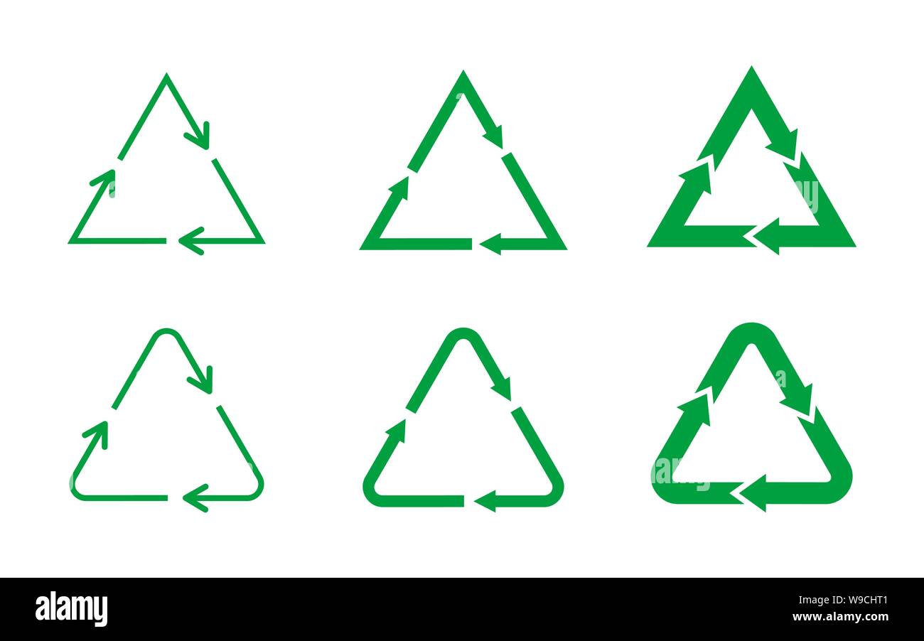Flèches triangulaires signer ensemble. Ensemble de symboles de ...