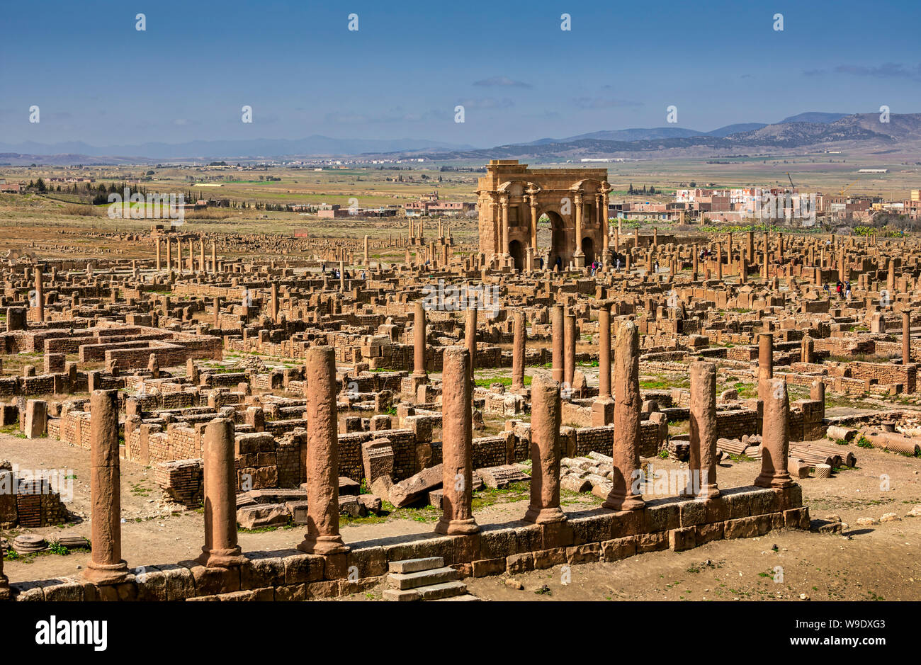 L'Algérie, la ville de Timgad, ruines romaines de Timgad, l'UNESCO, (W ...
