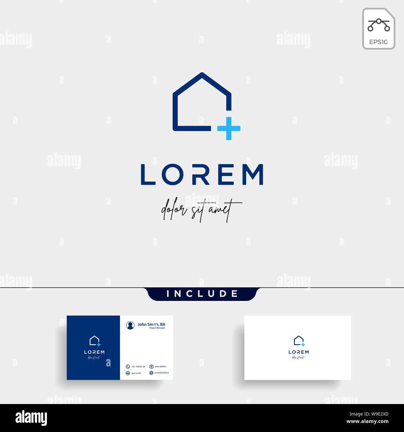 Accueil logo design vector icône isolé Image Vectorielle Stock - Alamy