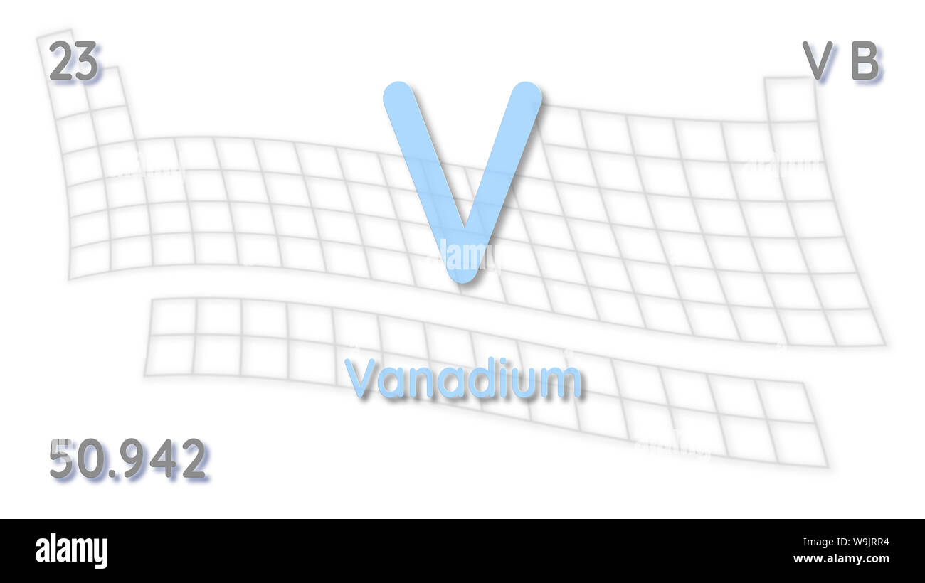 Symbol chemical element vanadium Banque de photographies et d’images à ...