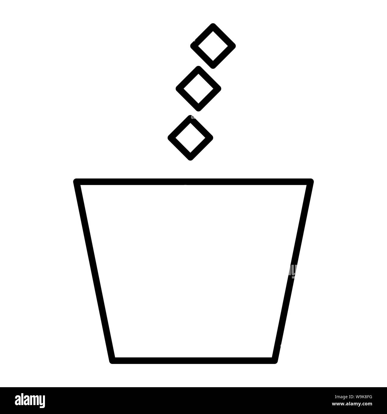 L'icône corbeille Corbeille à déchets ou le logo de l'illustration. L ...