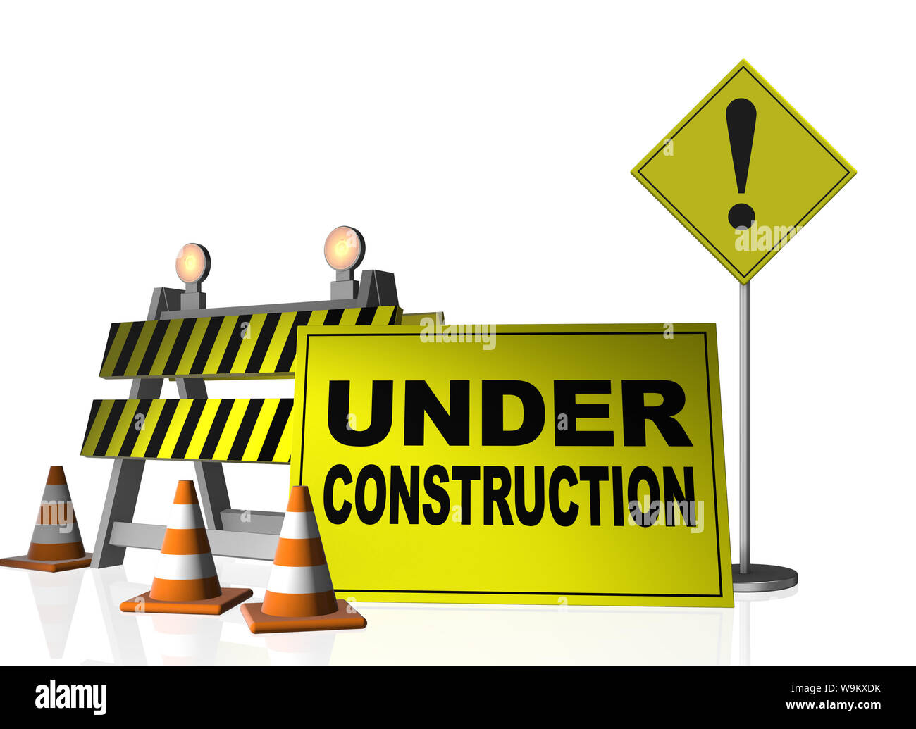 La notion de sous construction pour votre page web Photo Stock - Alamy