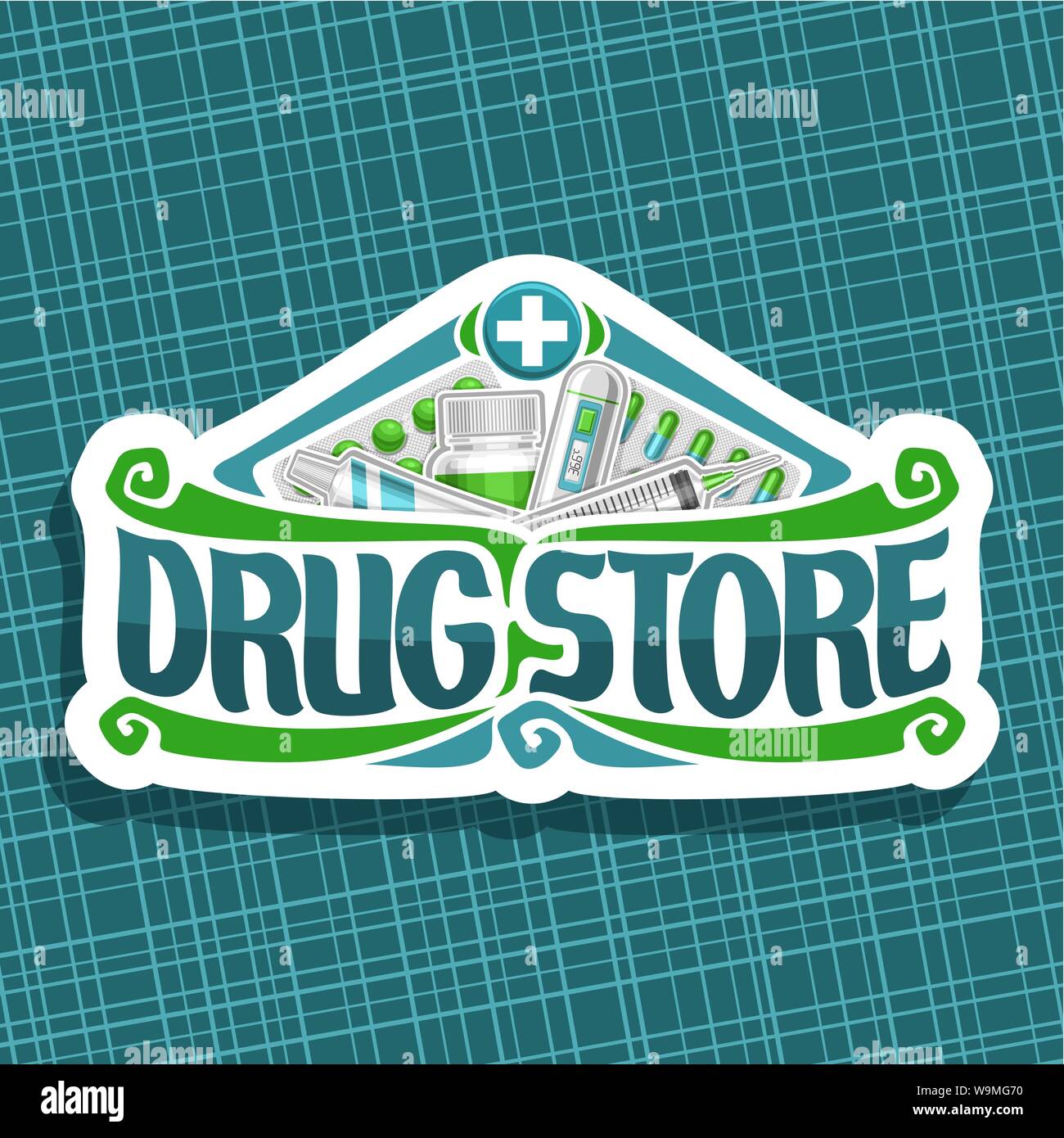 Logo vector for Drug Store Image Vectorielle Stock - Alamy