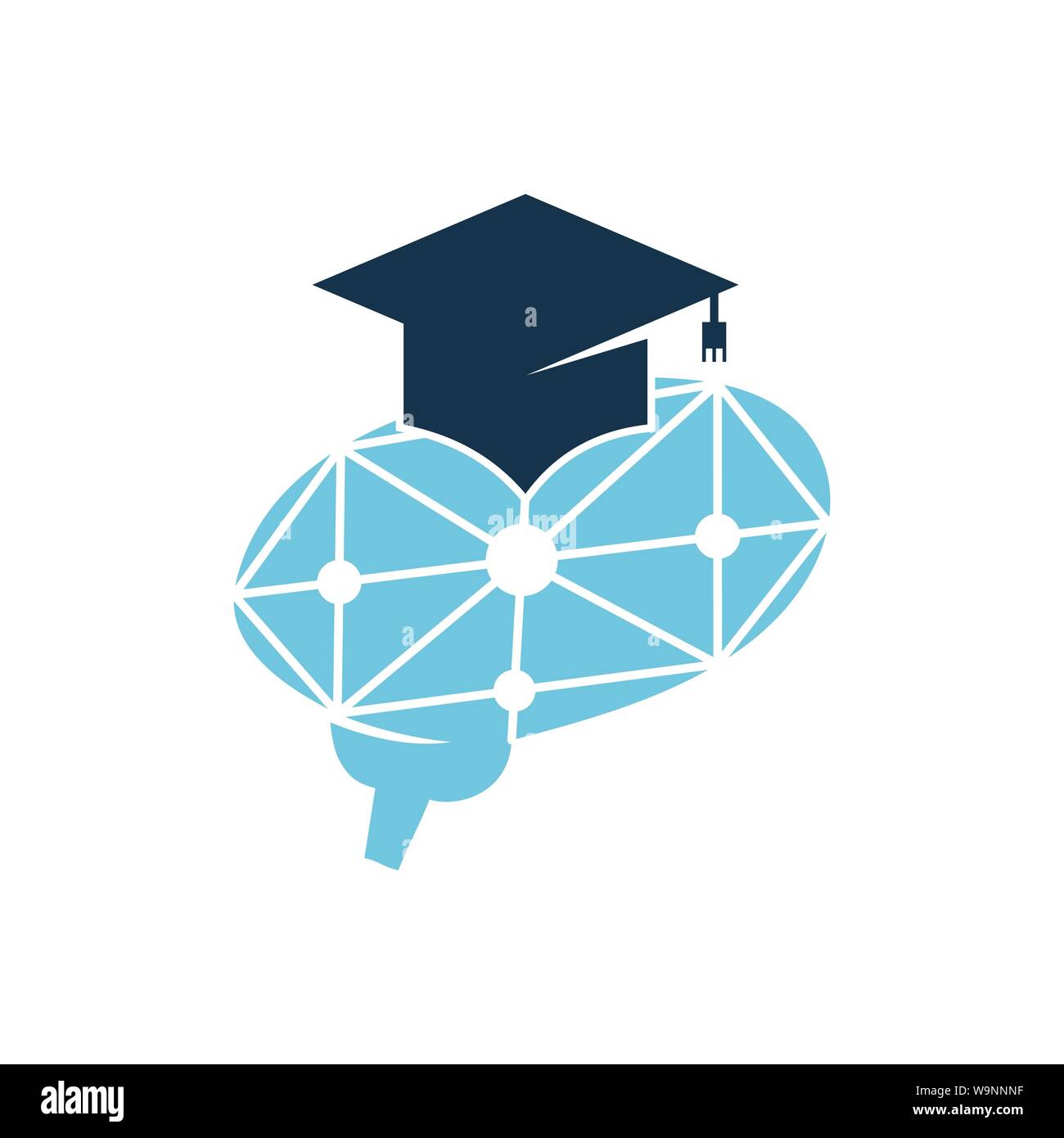 Logo du cerveau pense modèle concept idée d'icône de la pensée de remue ...