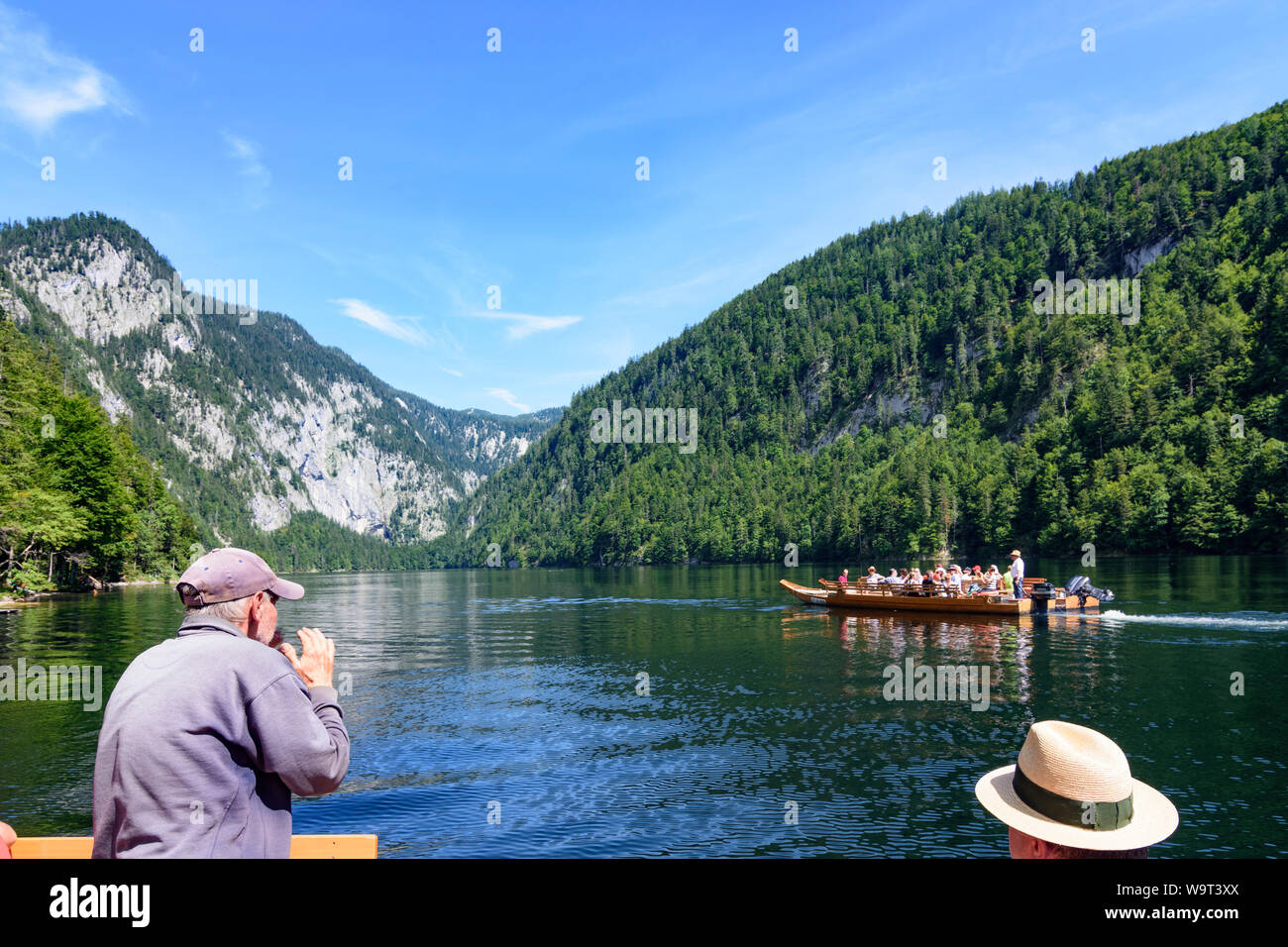Grundlsee : lac Toplitzsee (Lac Toplitz), vue de l'extrémité orientale ...