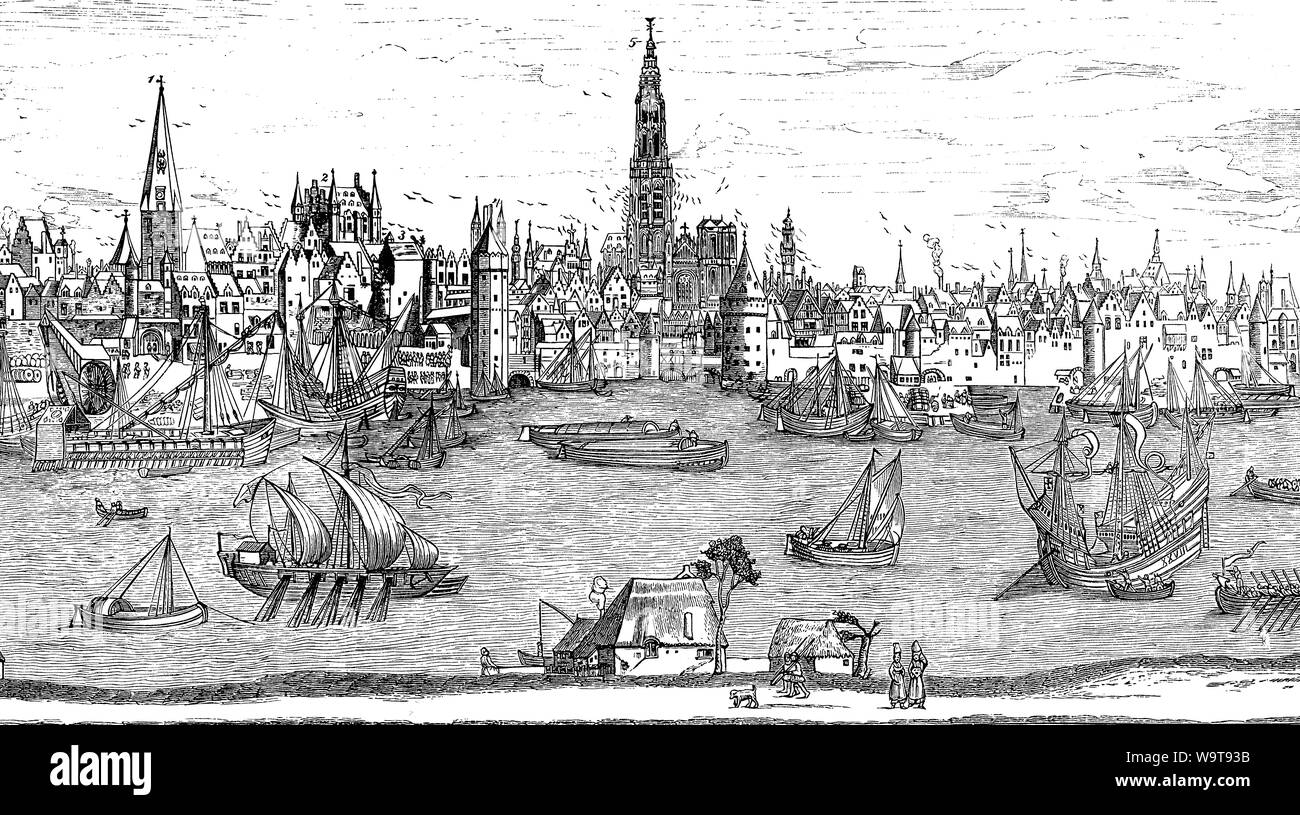 Anvers port 16e siècle Banque de photographies et d’images à haute ...